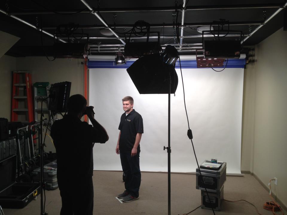 Sound Studio with Grid Lighting